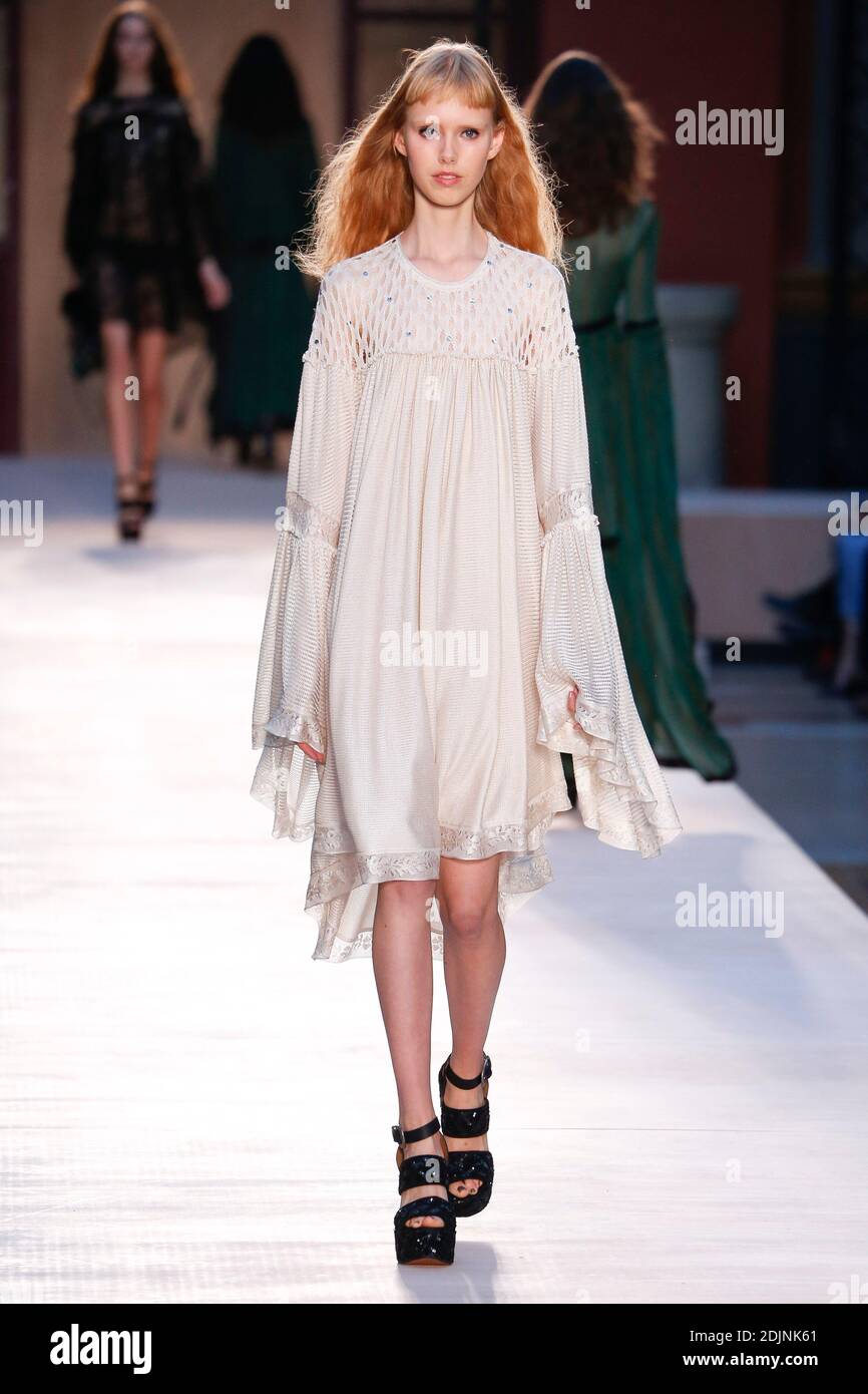 A model walks the runway at the Sonia Rykiel show as a part of Paris ...