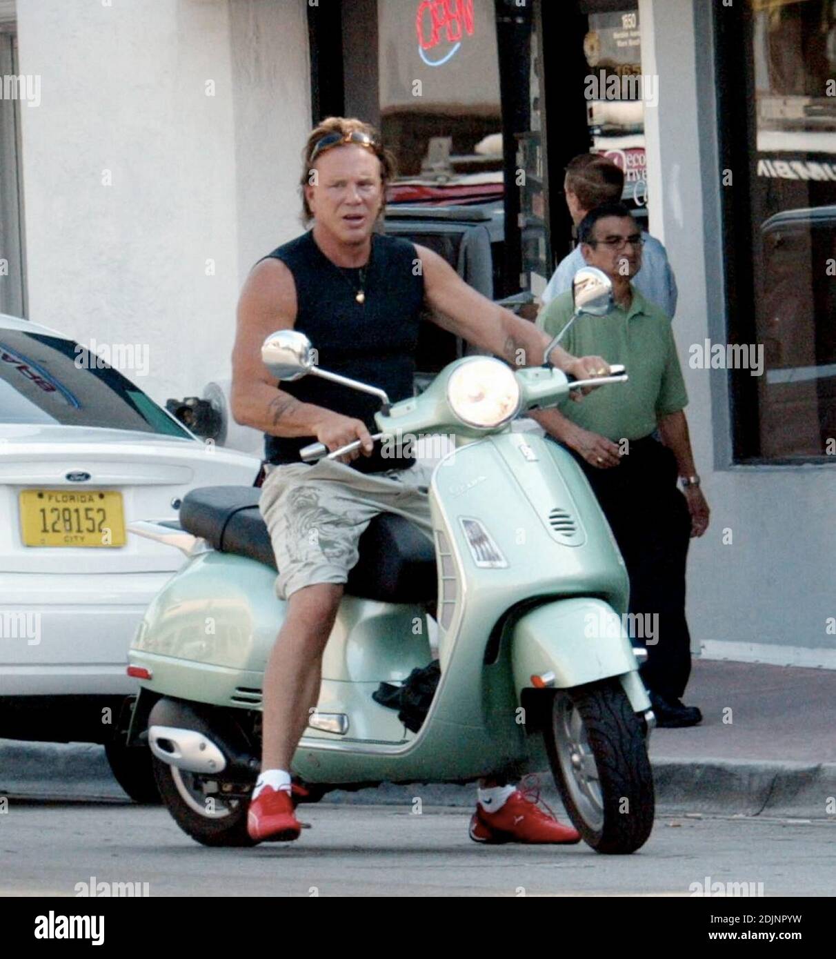 Exclusive!! Mickey Rourke scoots around Miami Beach. After a work out ...