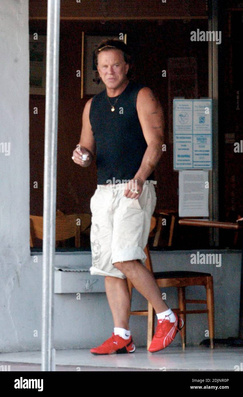 Exclusive!! Mickey Rourke scoots around Miami Beach. After a work out ...