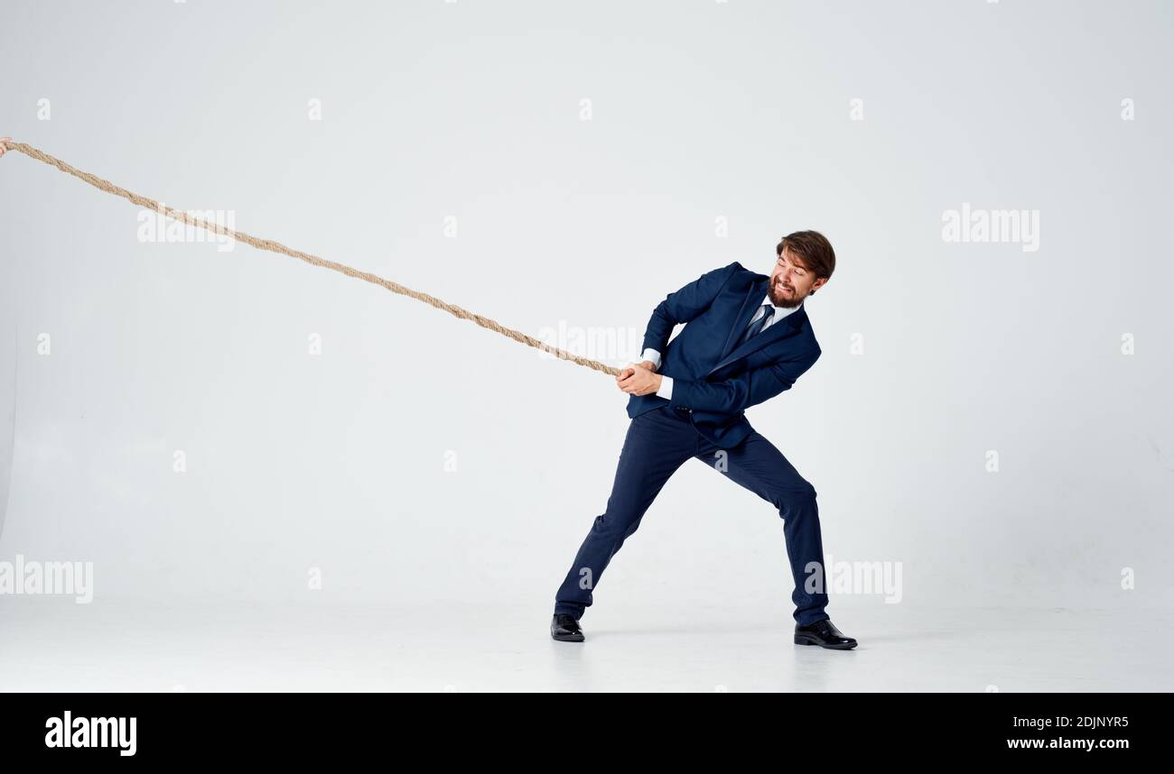 Businessman hands rope isolated on hi-res stock photography and images ...