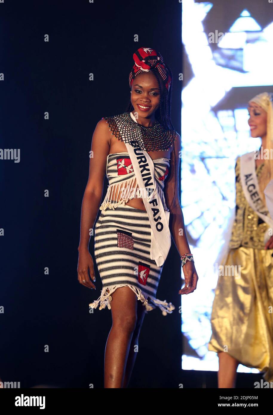 Contestants walk the stage for the 2nd Miss Diamond of the World beauty ...