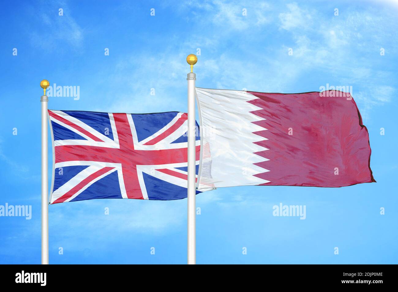 Qatar united kingdom flag hi-res stock photography and images - Alamy