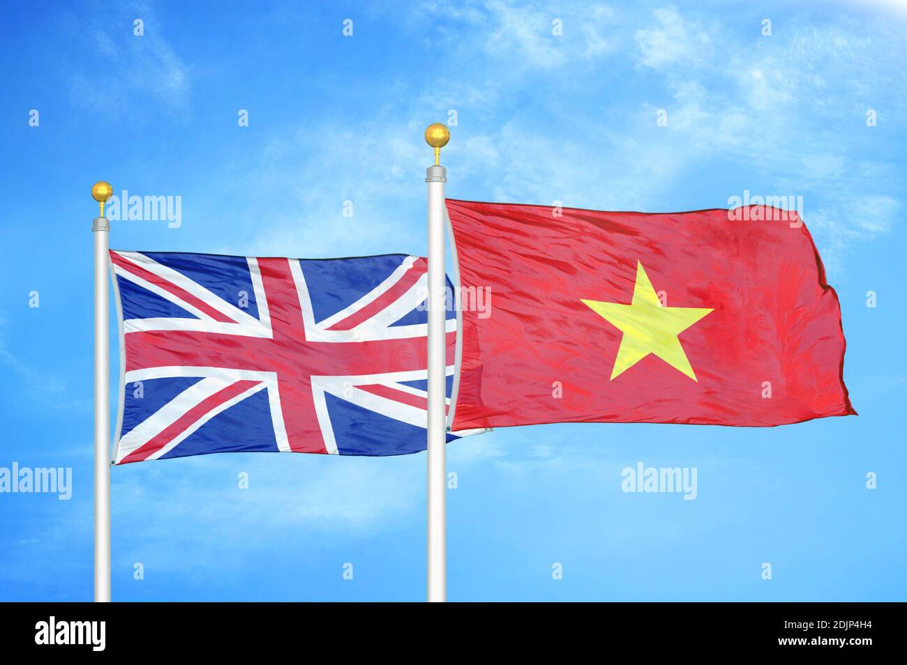 Vietnam vs uk flags hi-res stock photography and images - Alamy
