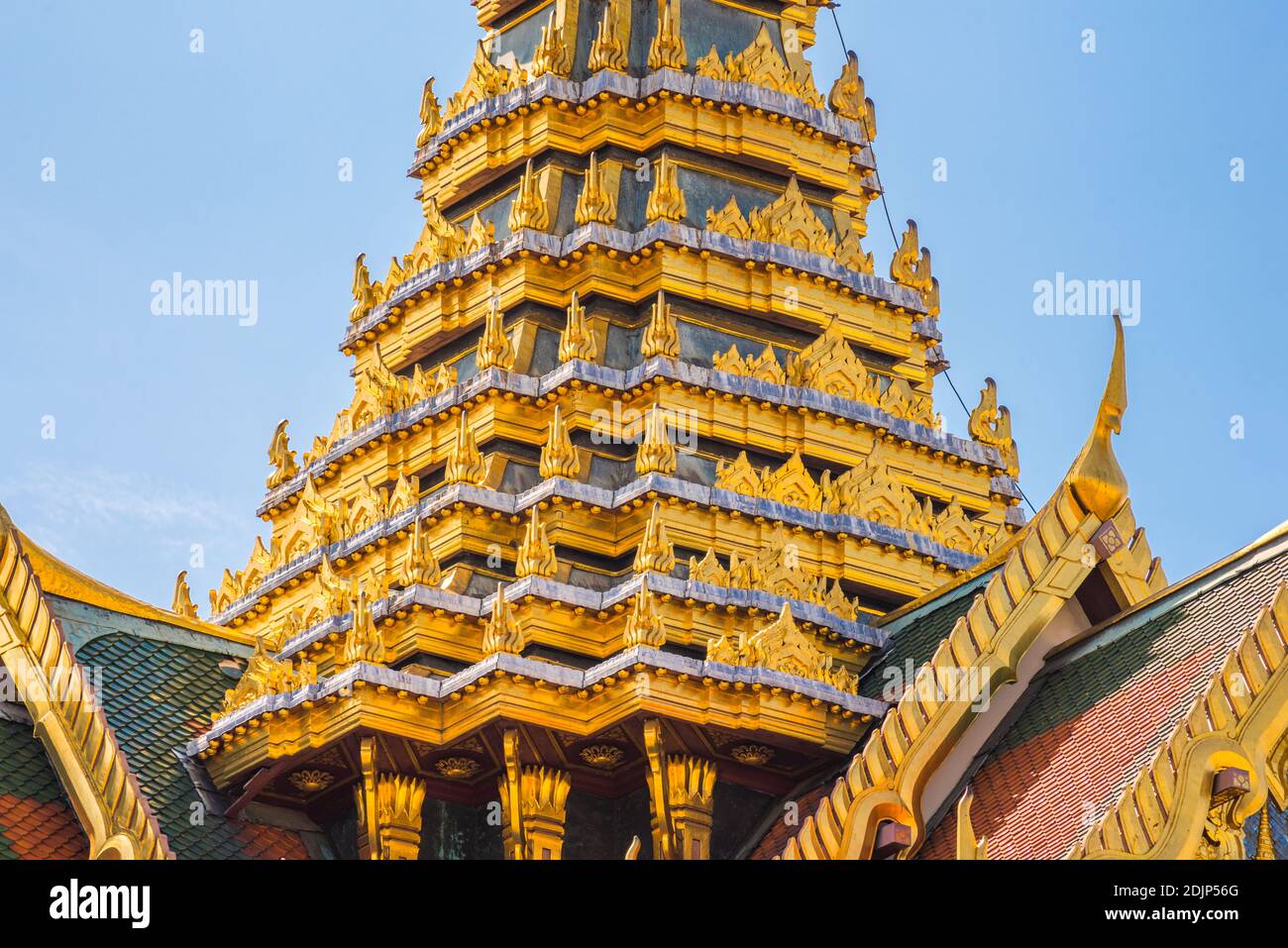 Architectonic Details of Grand Palace Roof in Bangkok, Thailand Stock ...