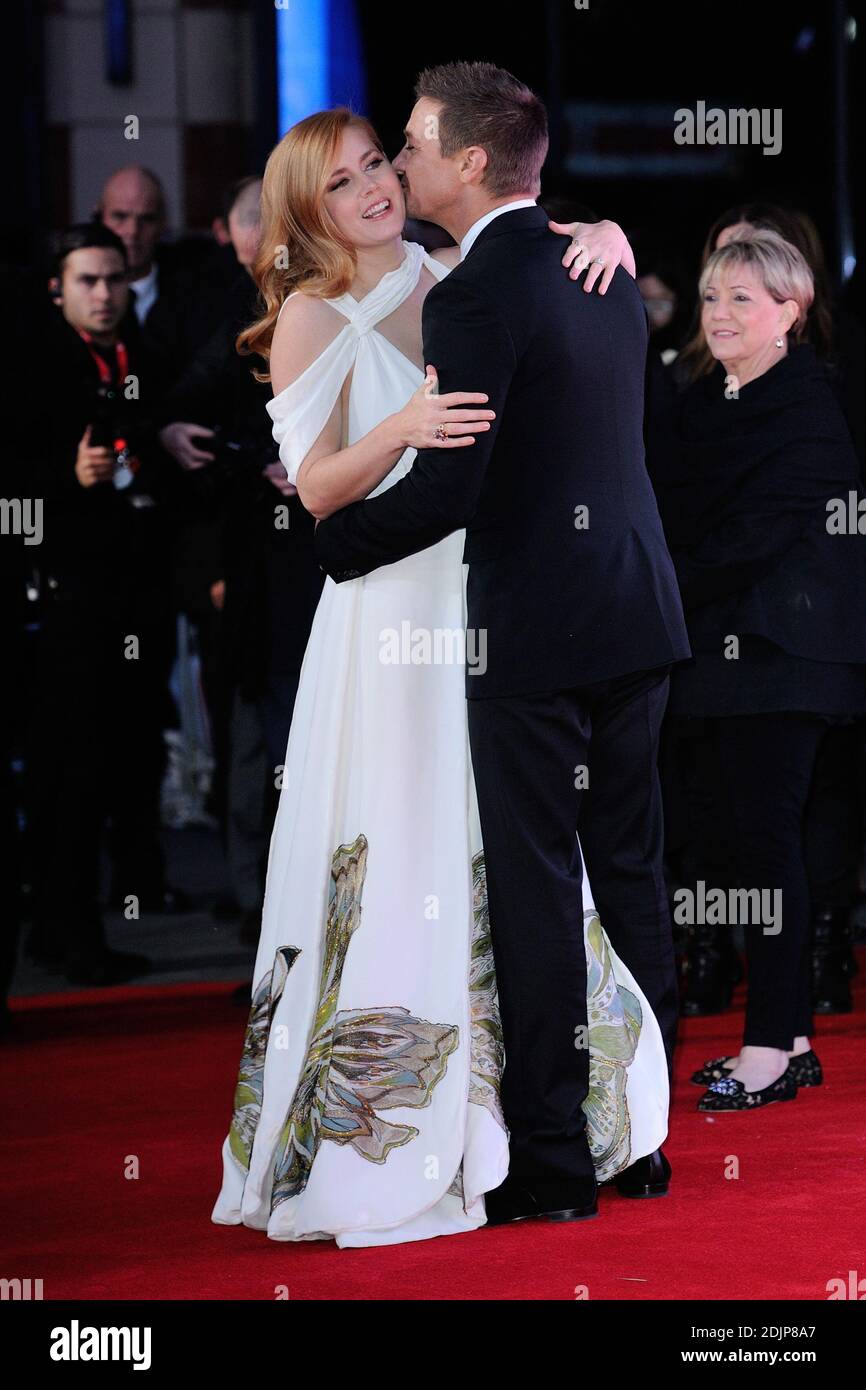 Amy Adams and Jeremy Renner attending the premiere of Arrival as part ...