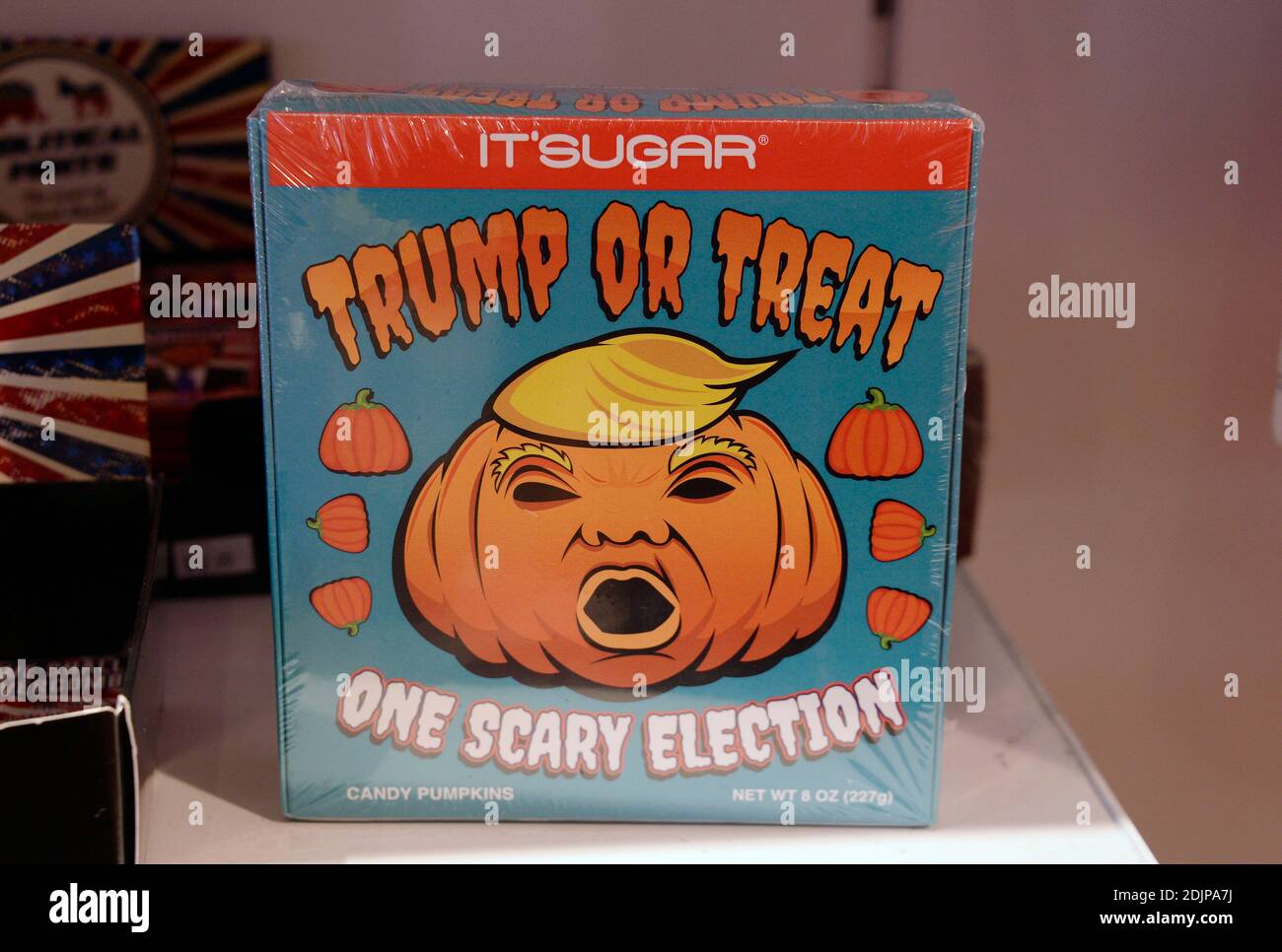 A candy store features Republican presidential candidate Donald Trump ...