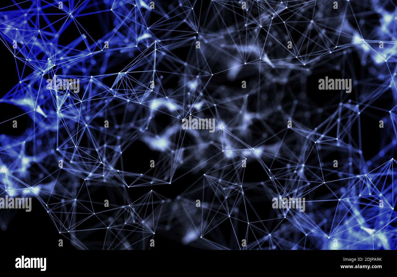 Digitally generated blue background with dots Stock Photo - Alamy
