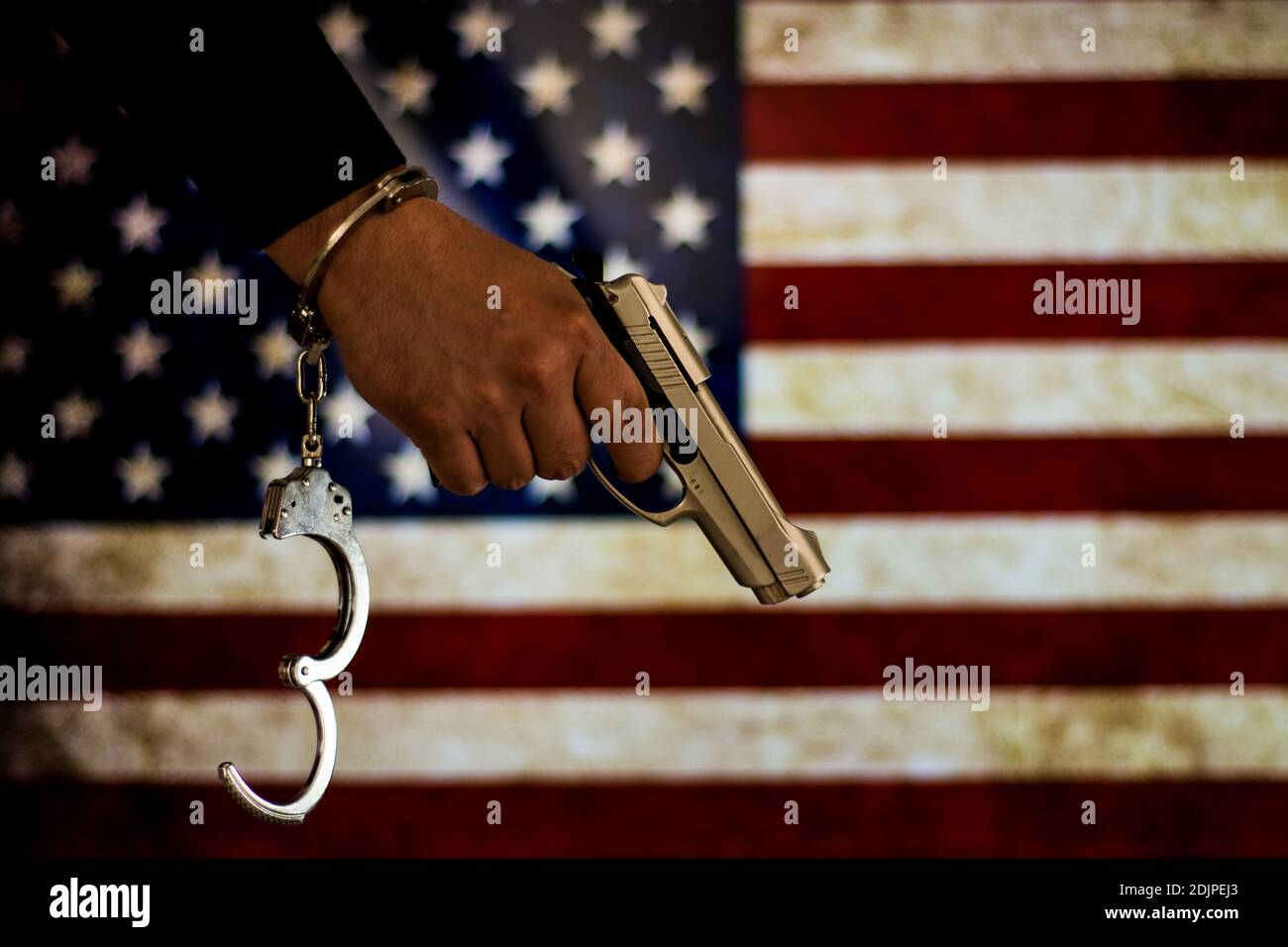American gun flag hi-res stock photography and images - Alamy