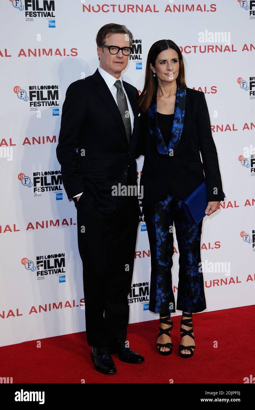 Colin Firth and Livia Firth attending the Premiere of Nocturnal Animals ...