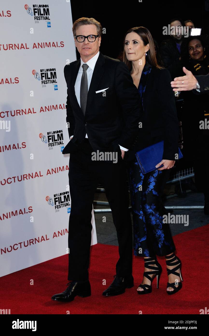 Colin Firth and Livia Firth attending the Premiere of Nocturnal Animals ...