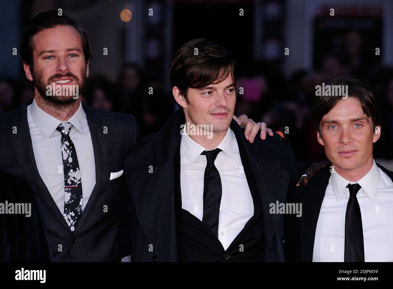 Armie Hammer, Sam Riley and Cillian Murphy attending the Premiere of ...