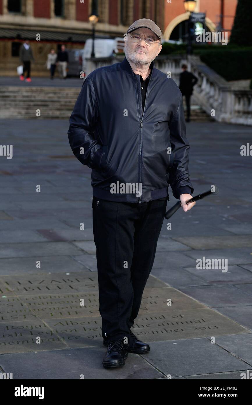 Phil Collins attending a photocall to announce his 'Not Dead Yet' tour ...