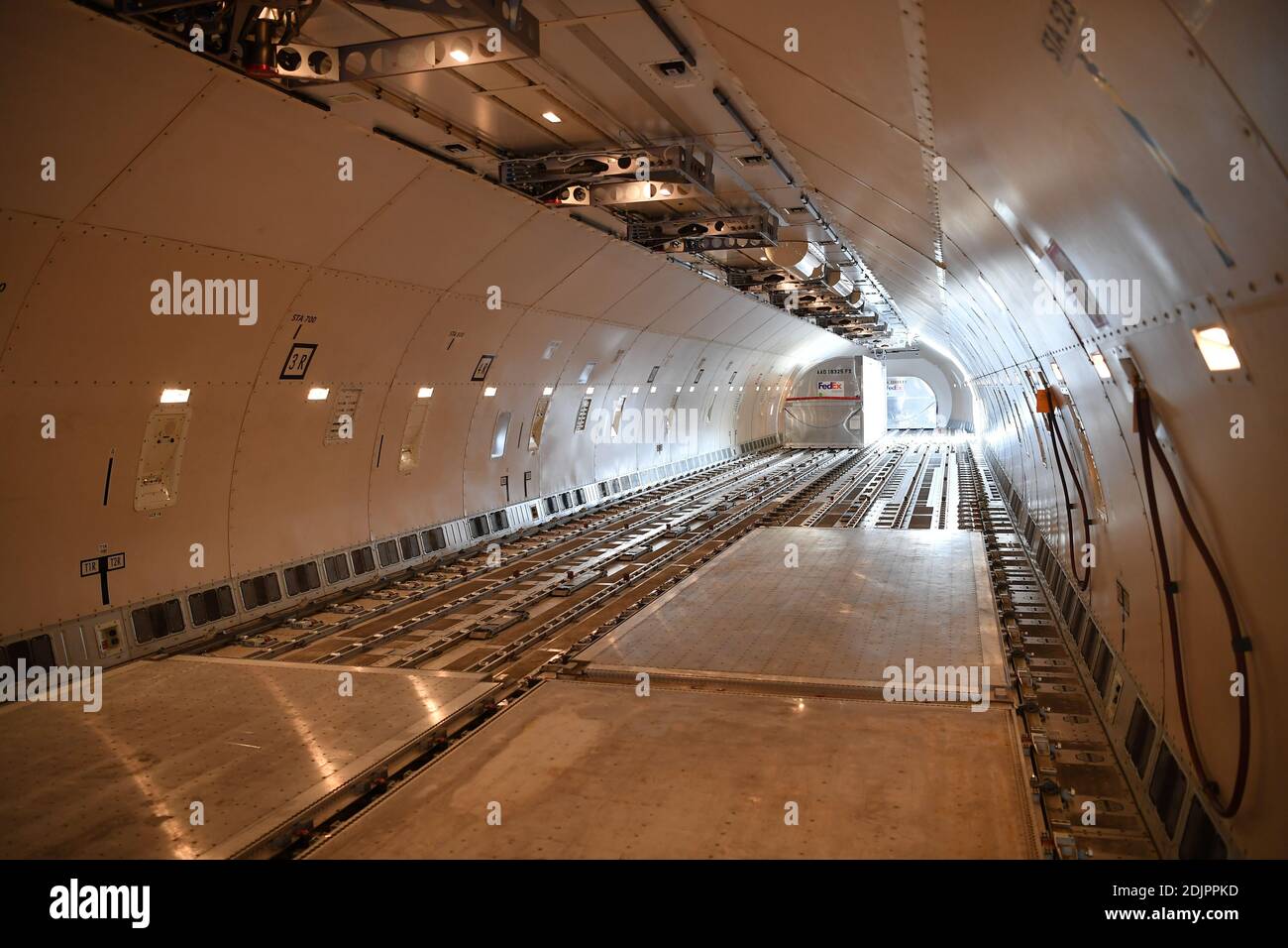 Inside view of an aircraft of the FedEx cargo air fleet at the FedEx ...