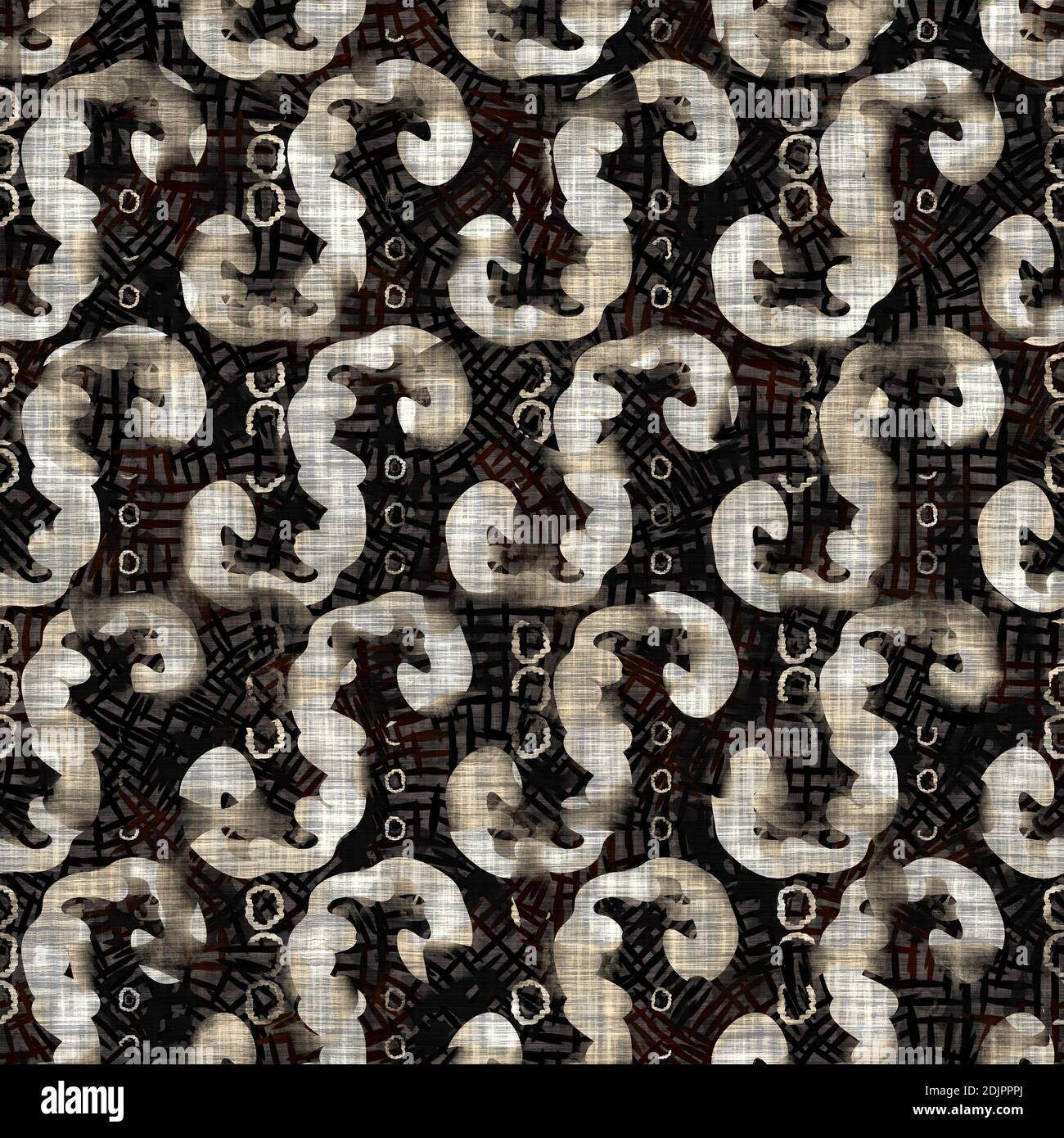 Seamless modern sepia camo print texture background. Worn mottled ...