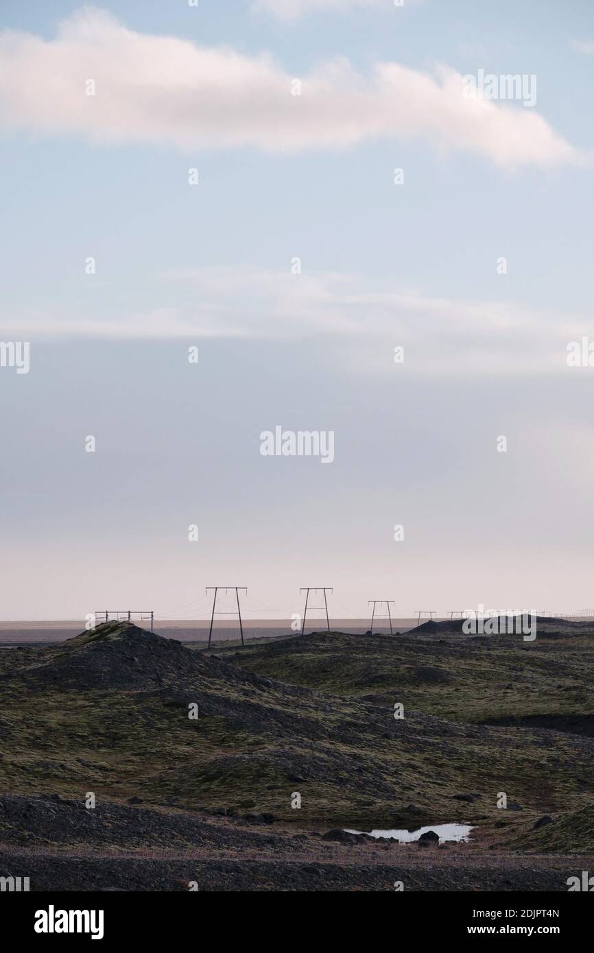Iceland pylon landscape hi-res stock photography and images - Alamy