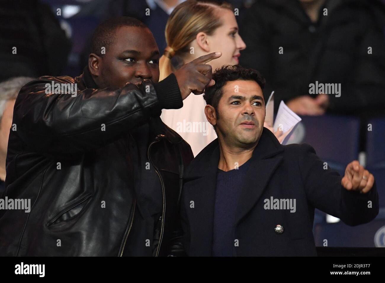Jamel Debbouze during the French First League soccer match PSG vs OM ...