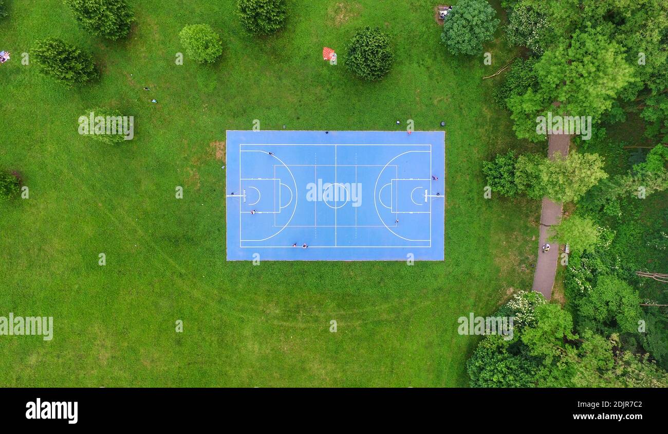 Aerial View Basketball Court High Resolution Stock Photography and ...