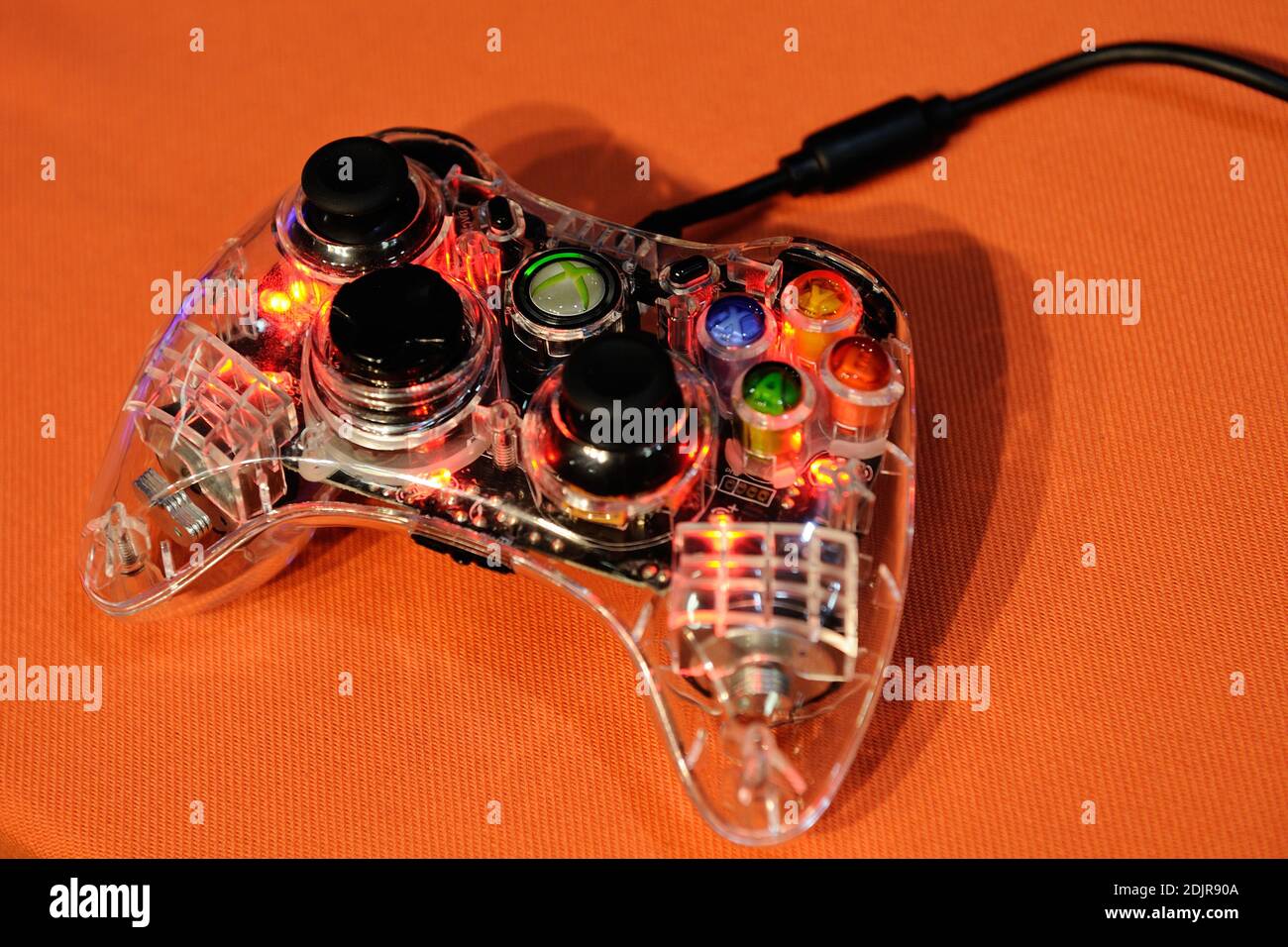 Illustation of video game controller during the opening of the Paris ...