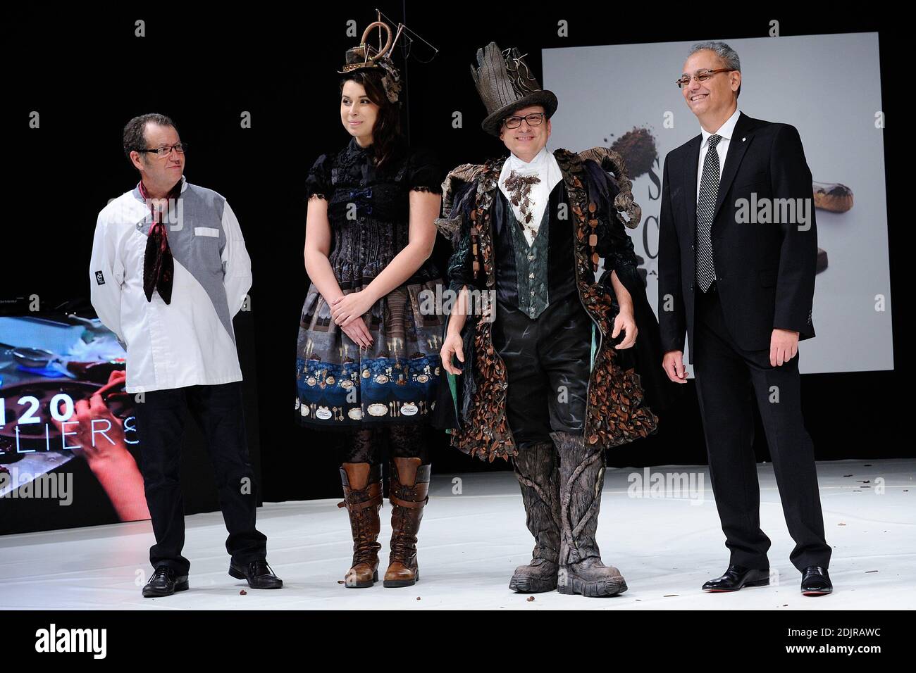 Jean-Marc Genereux defile dans un costume cree par le styliste ...