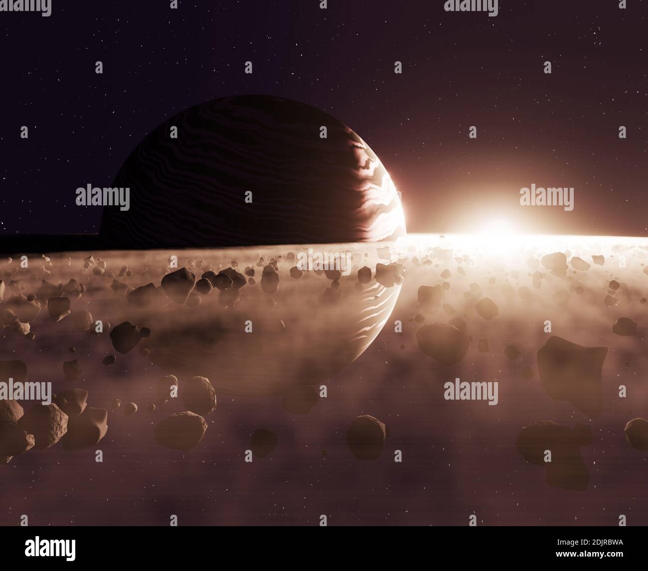 Jupiter And Its Solar System Ring