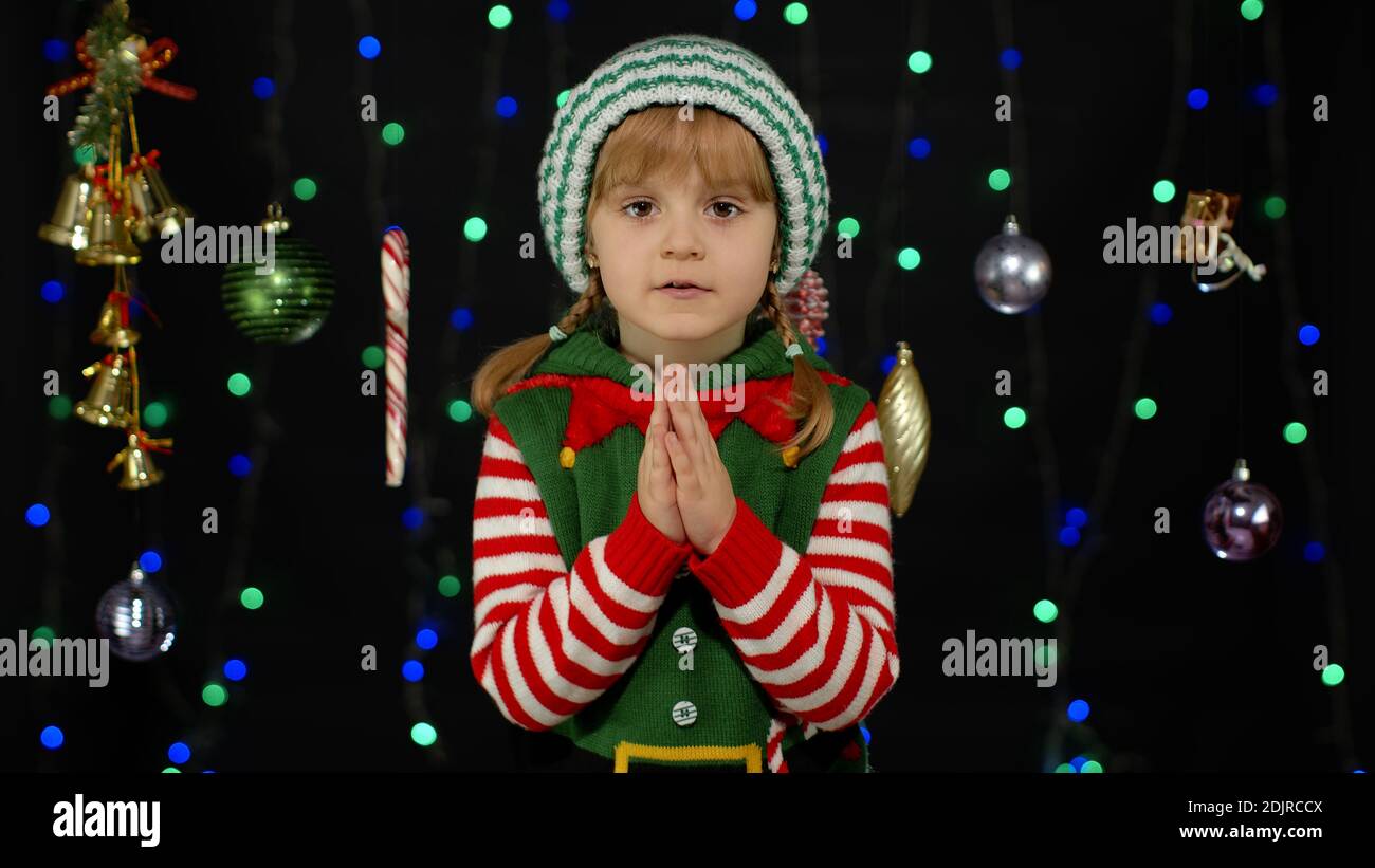 Child girl praying pleading hi-res stock photography and images - Alamy