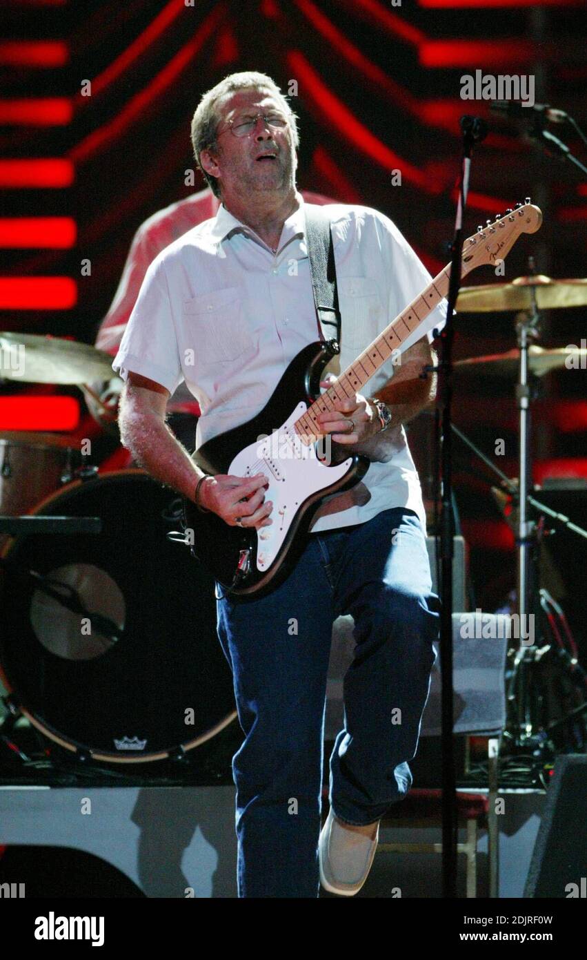 Eric Clapton rocks the crowd at the American Airlines Arena in Miami Fl ...