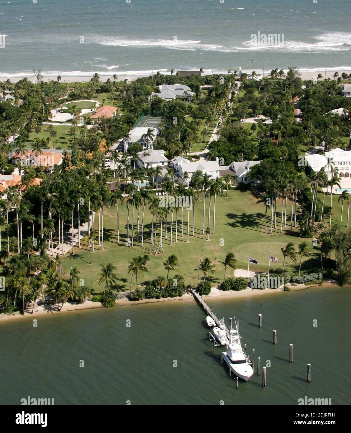 Aerial views of $22m luxury compound belonging to golf star Greg Norman ...