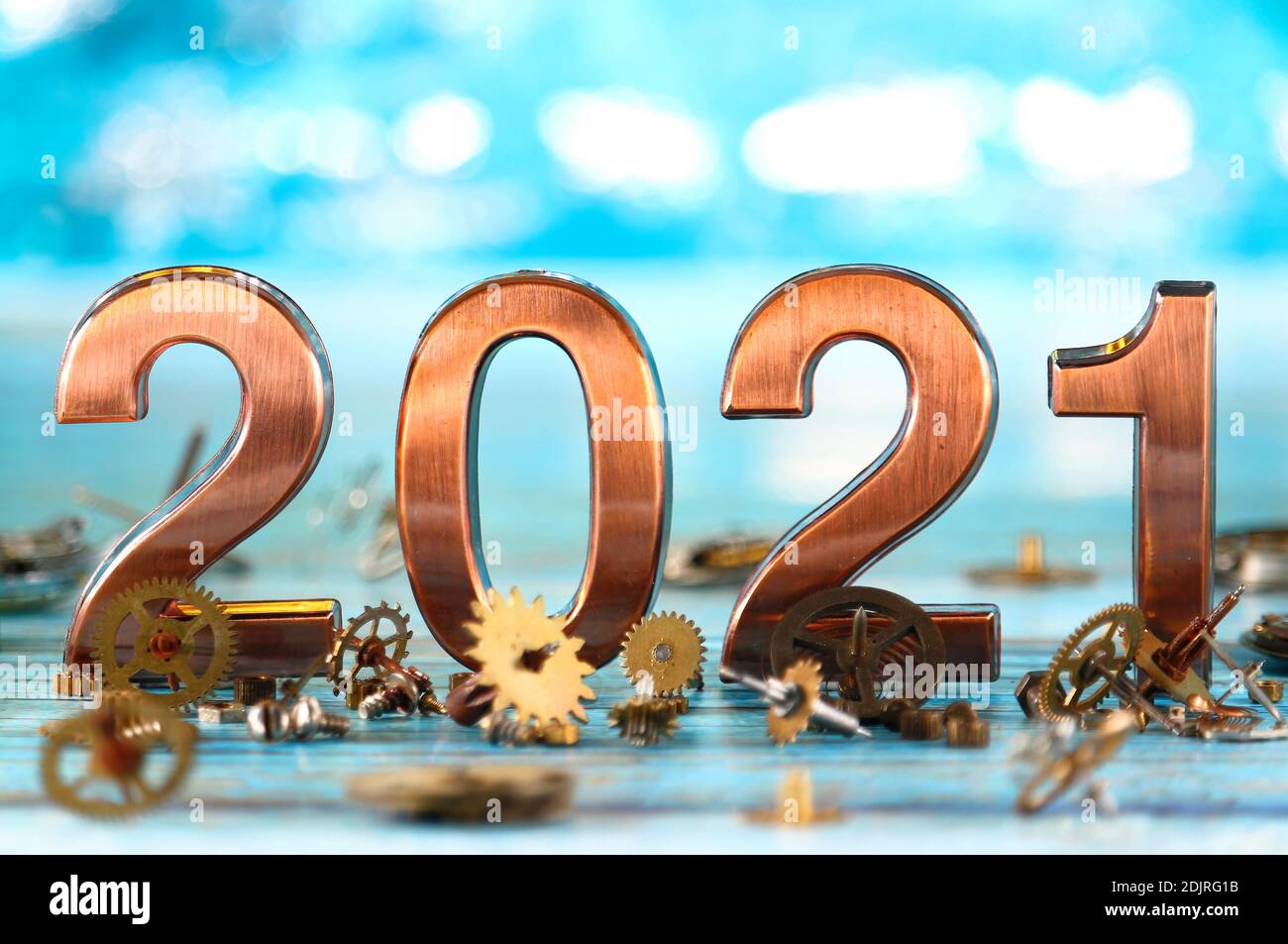 Number 2021 on festive hi-res stock photography and images - Alamy