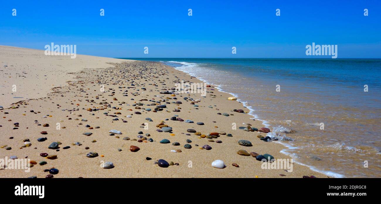 Beach Pebbles at the Cape Cod National Seashore Stock Photo - Alamy