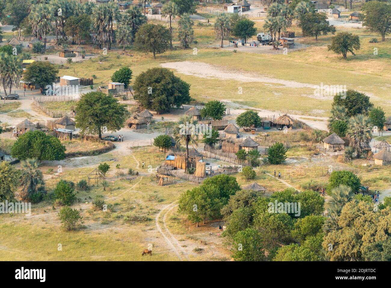 Botswana village aerial hi-res stock photography and images - Alamy