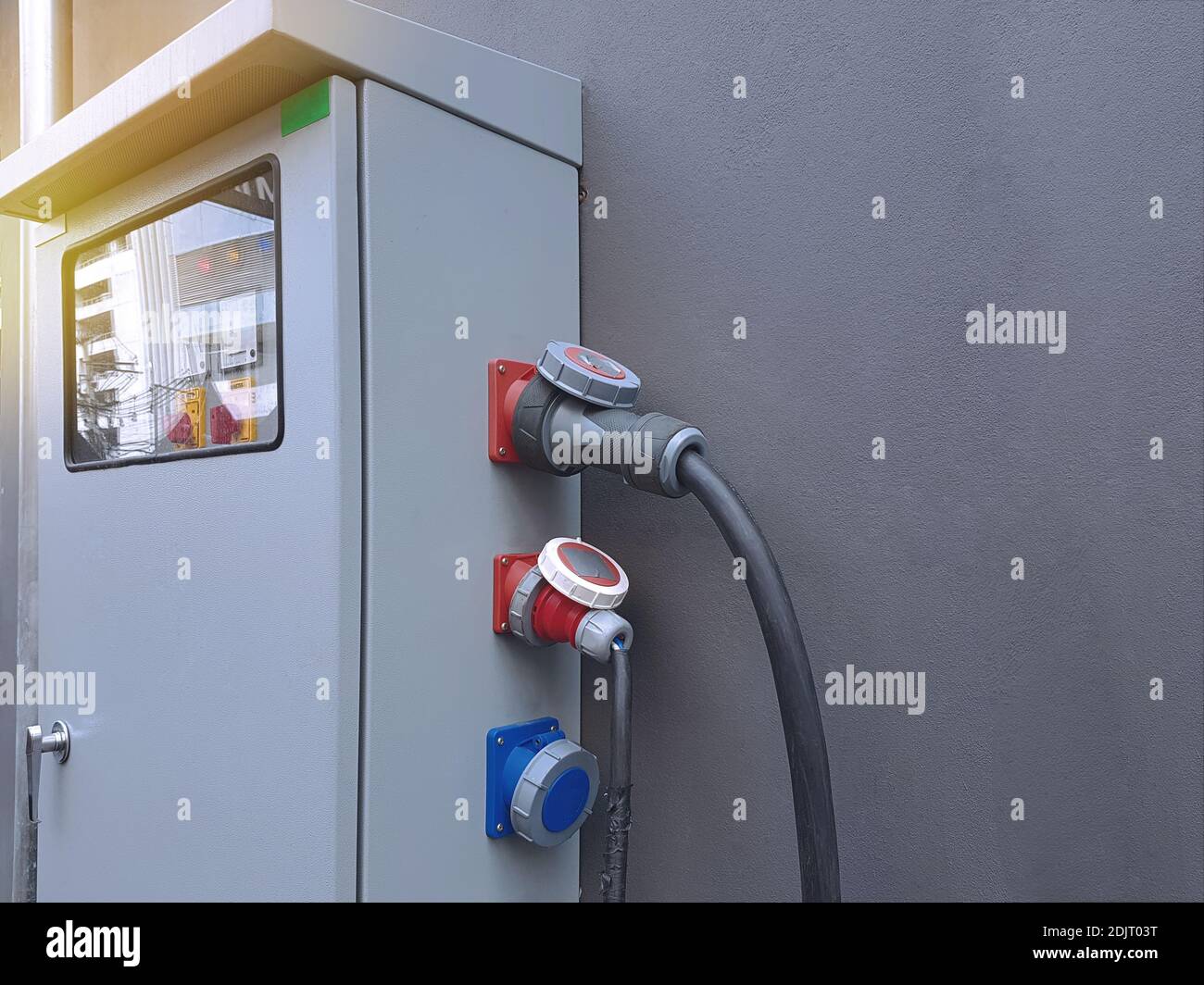 Electrical Main Distribution Board With Cable Sockets Stock Photo - Alamy