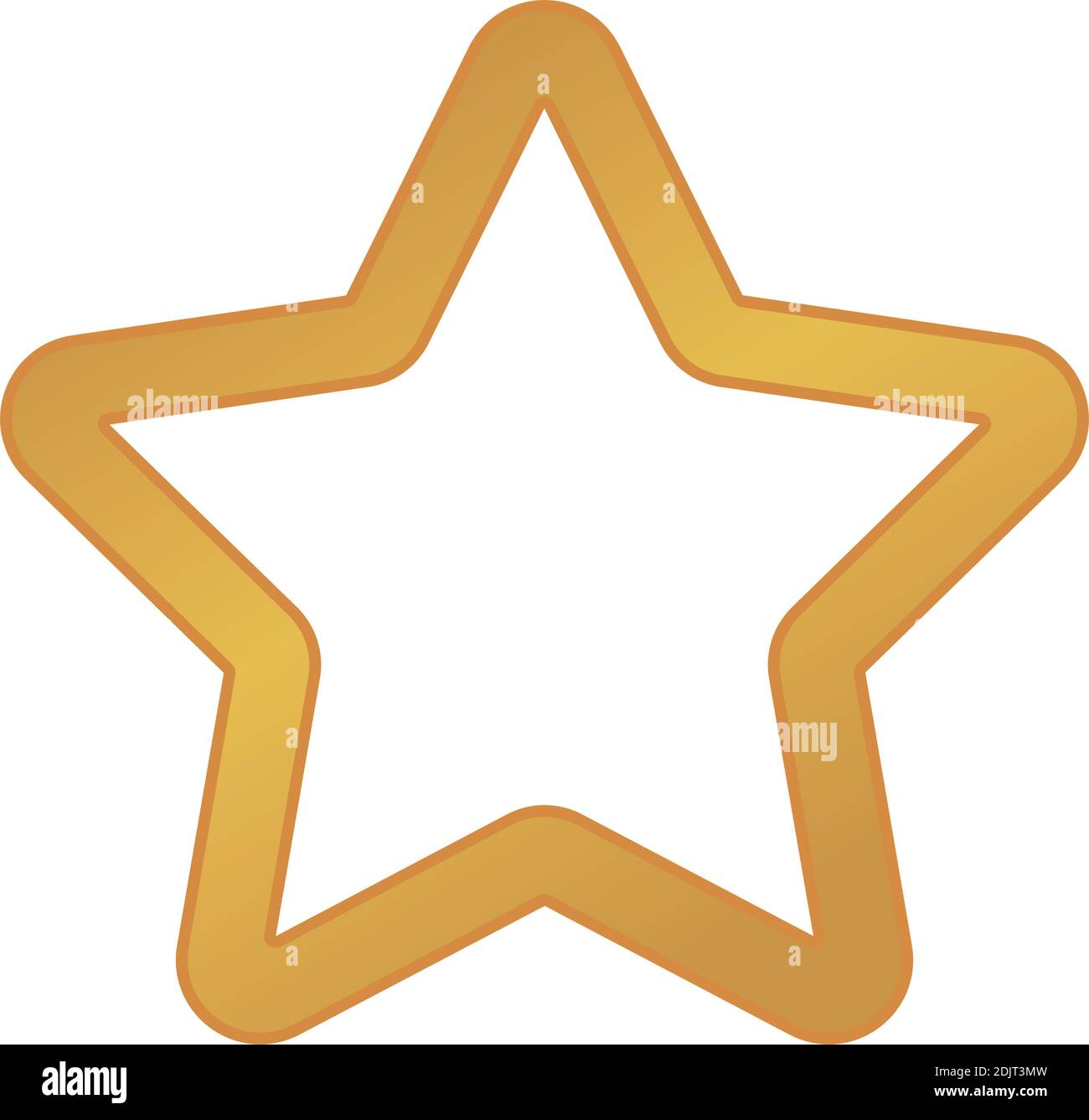 happy merry christmas golden star with five pointed vector illustration ...