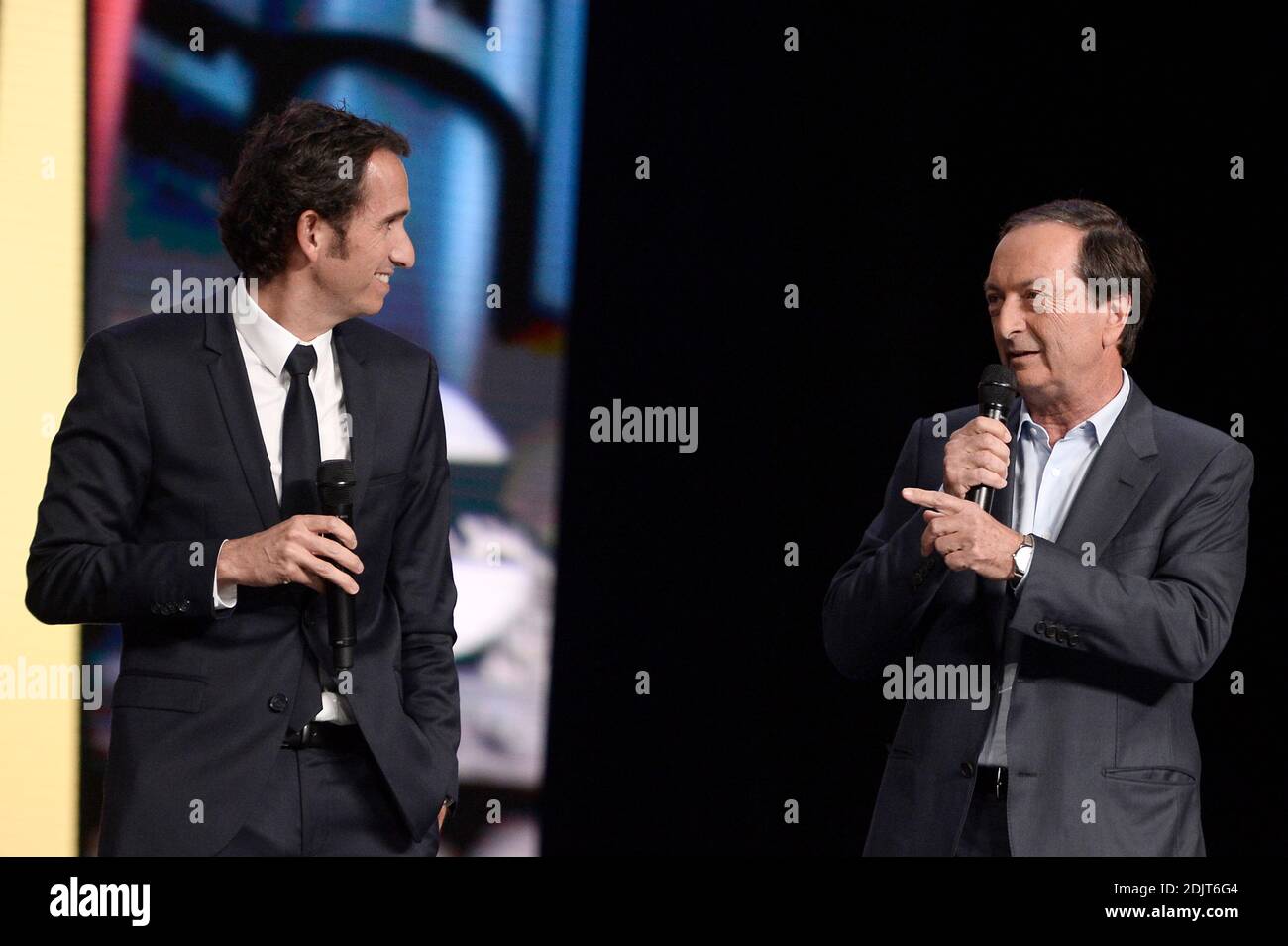 Alexandre Bompard and Leclerc's Chief Executive Officier Michel Edouard ...