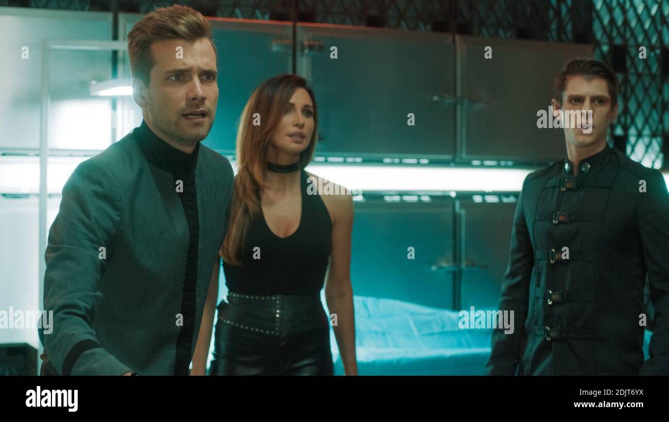 PANDORA, from left: Oliver Dench, Tina Casciani, Ben Radcliffe, Tell Me ...