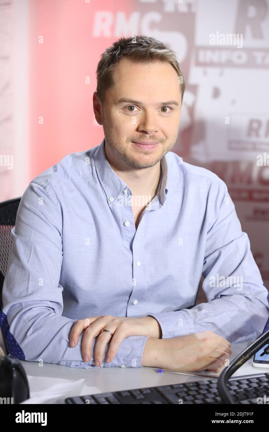 Exclusive - Adrien Aigoin at the 'Super Moscato Show' talk show on RMC ...