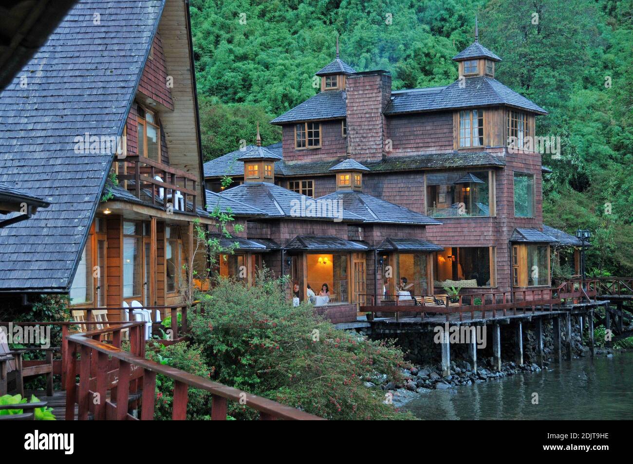 South America, Chile, Xl Region, Termas de Puyuhuapi Hotel and SPA ...