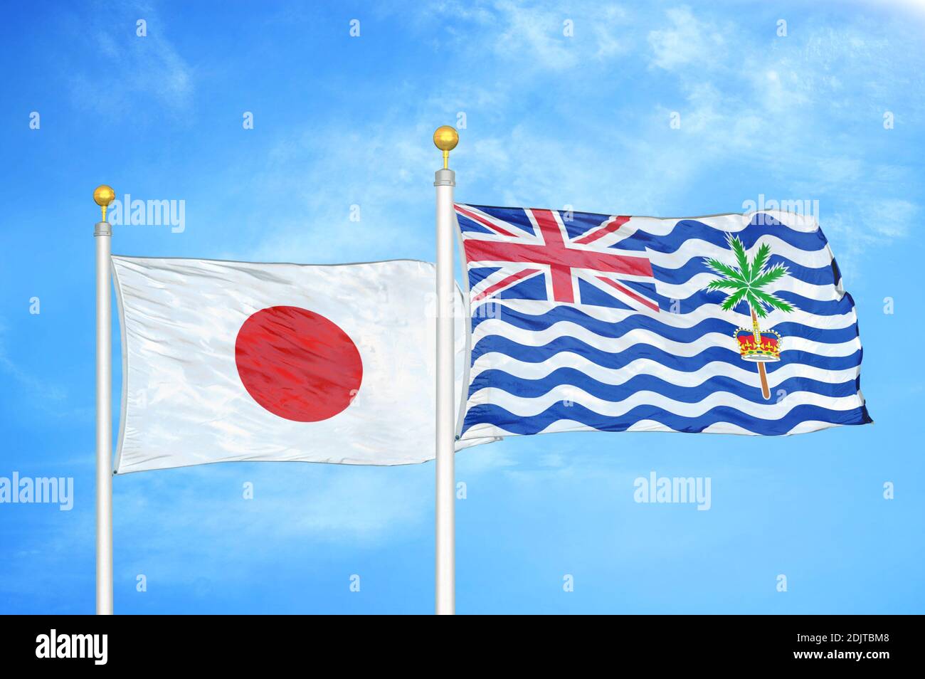 Japanese flag on british flag hi-res stock photography and images - Alamy