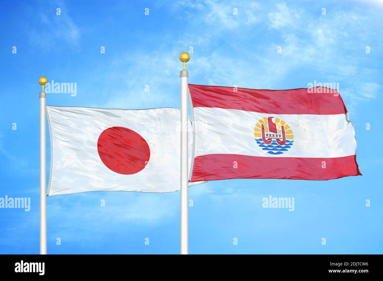 Japan french polynesia flag hi-res stock photography and images - Alamy