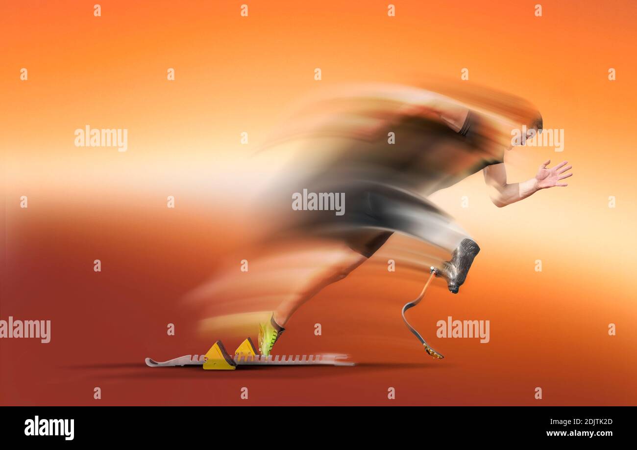 Man running track blurred motion hi-res stock photography and images ...