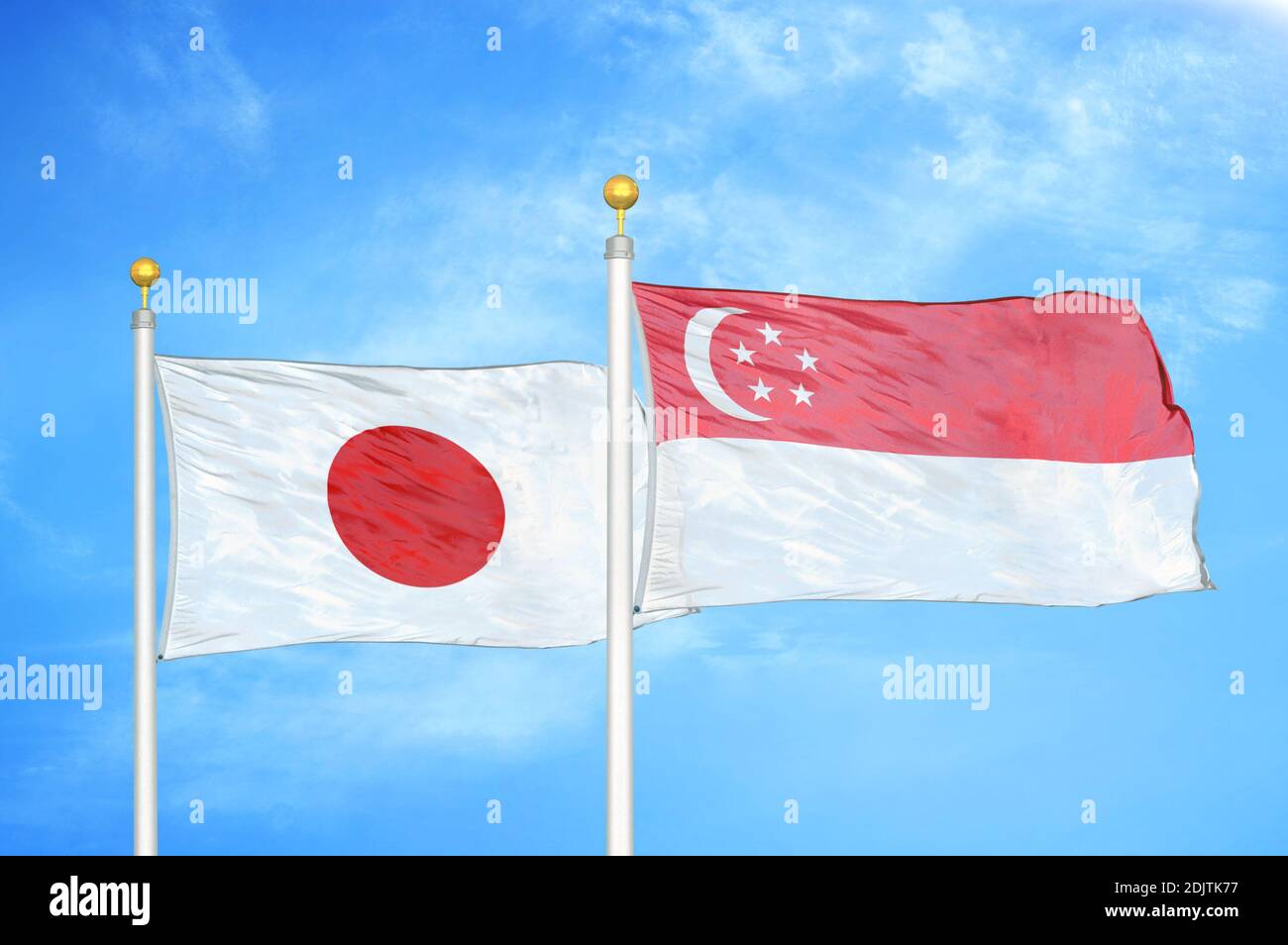 Singapore japan flag hi-res stock photography and images - Alamy