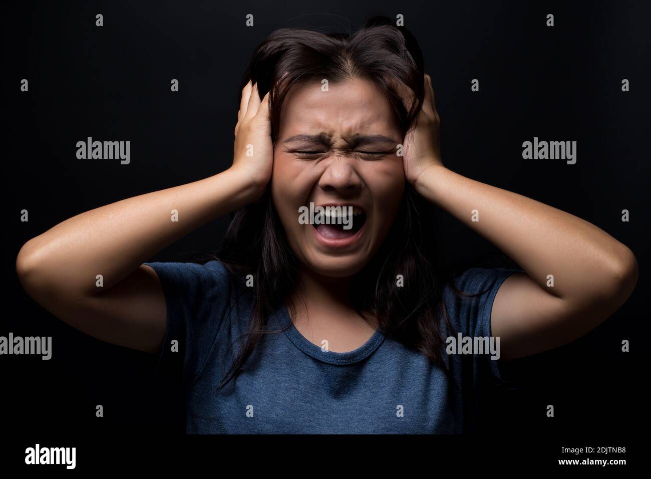 Women Screaming Scared High Resolution Stock Photography and Images - Alamy