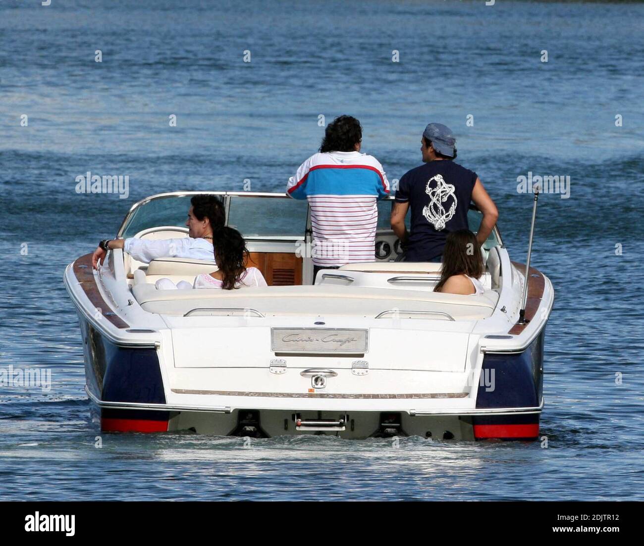 Latin crooner Alejandro Sanz takes a boat trip round Miami Bay with ...