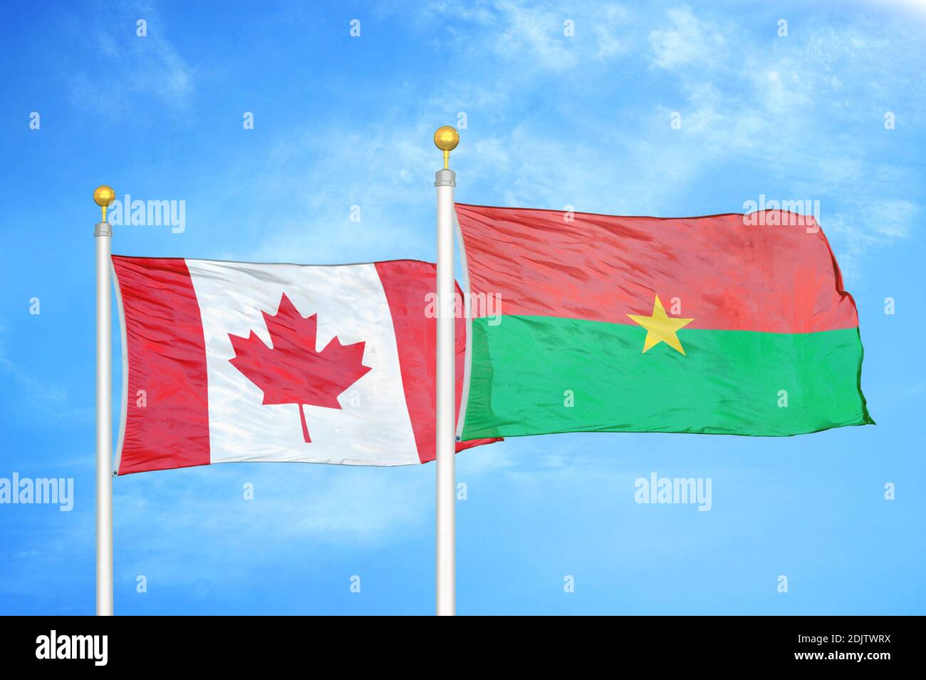 Canada burkina faso flags hi-res stock photography and images - Alamy
