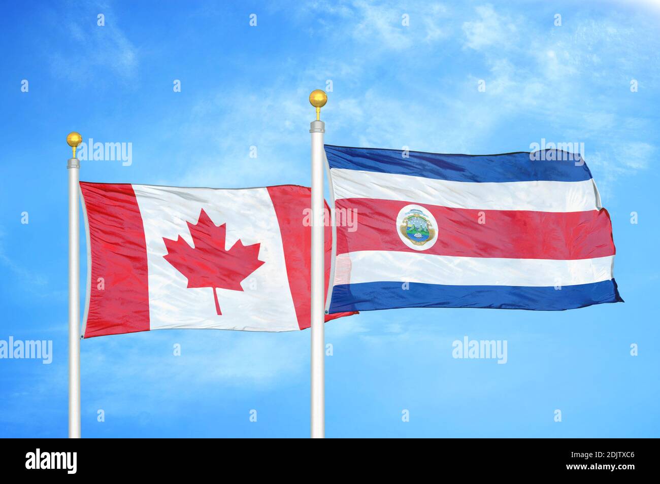 Canada costa rica flag hi-res stock photography and images - Alamy