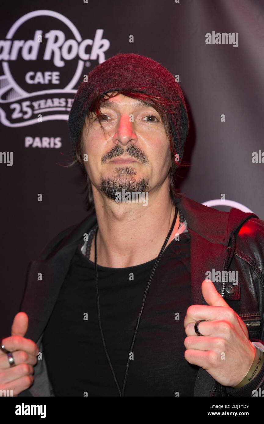 Shaka Ponk singer arriving to the 25 years party of the Paris hard rock ...