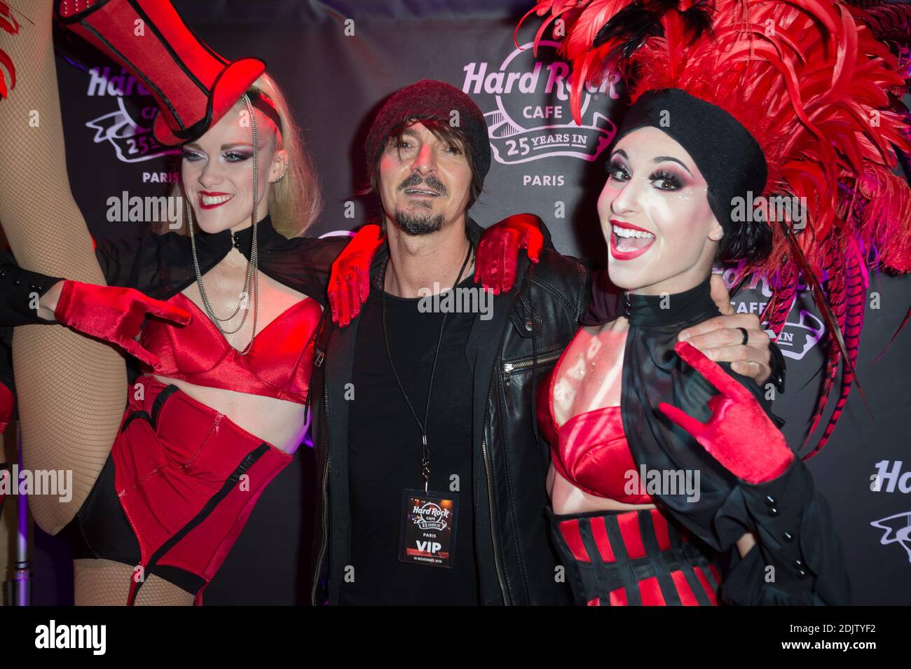 Shaka Ponk singer arriving to the 25 years party of the Paris hard rock ...