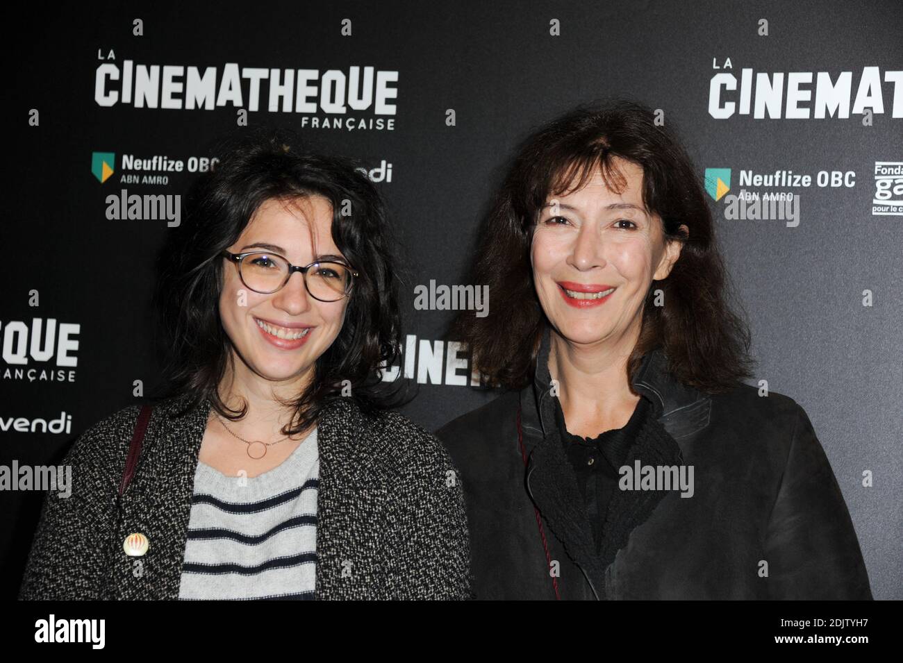 Actress Anne Alvaro and her daughter arriving to the tribute to ...
