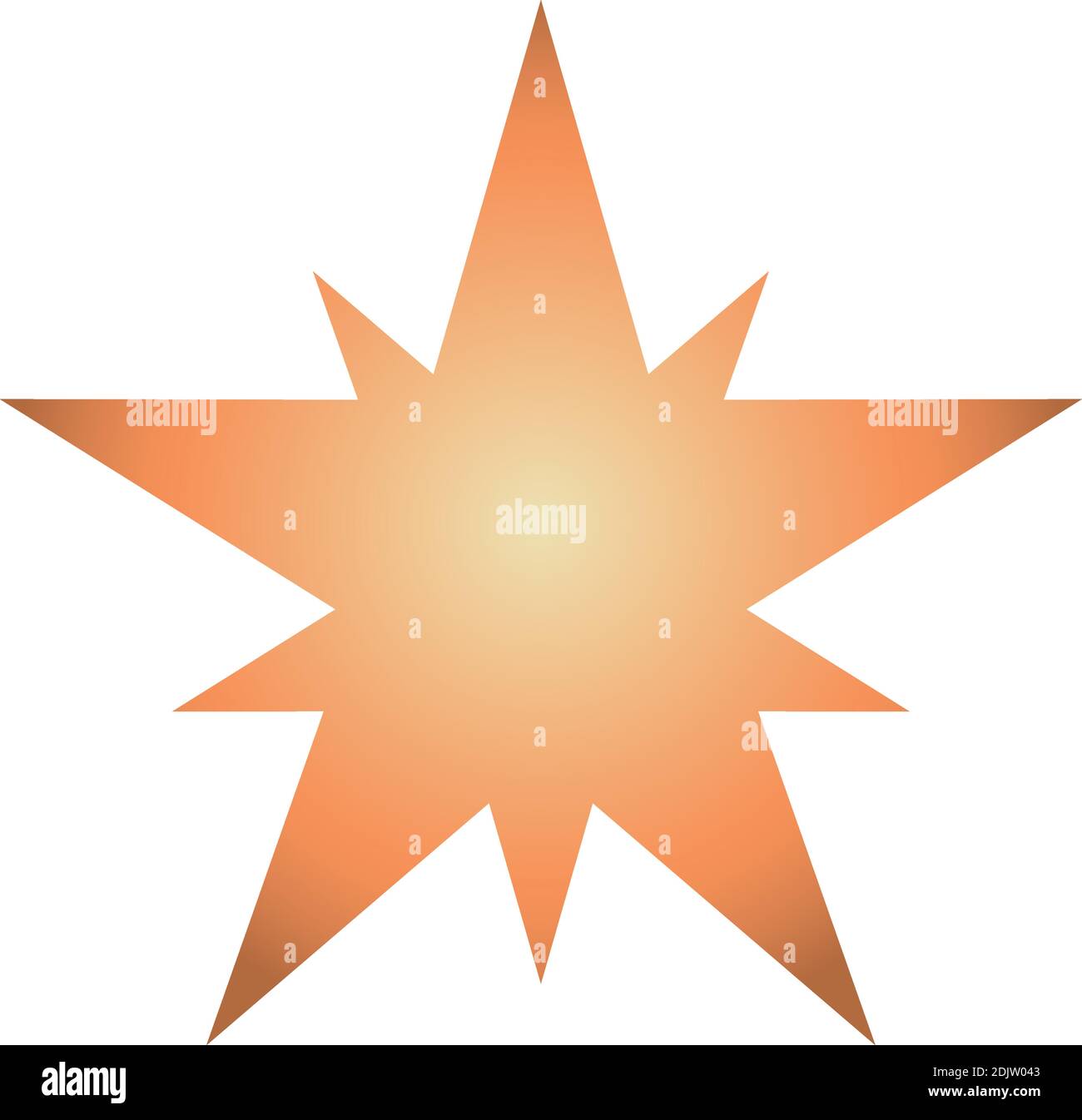 happy merry christmas golden star with ten pointed icon vector ...