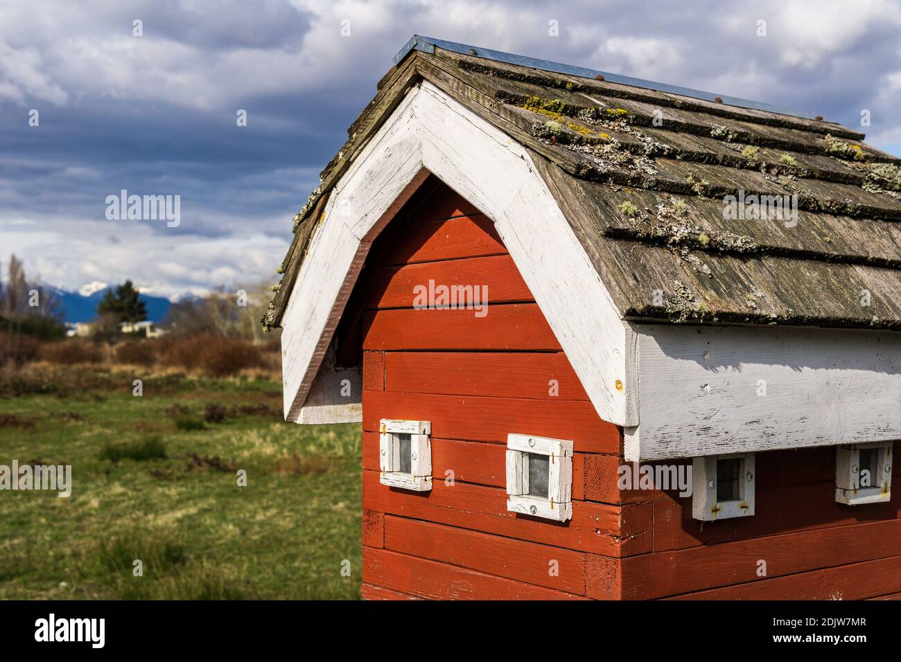 RICHMOND, CANADA - APRIL 04, 2020: model of owl house against blue sky ...