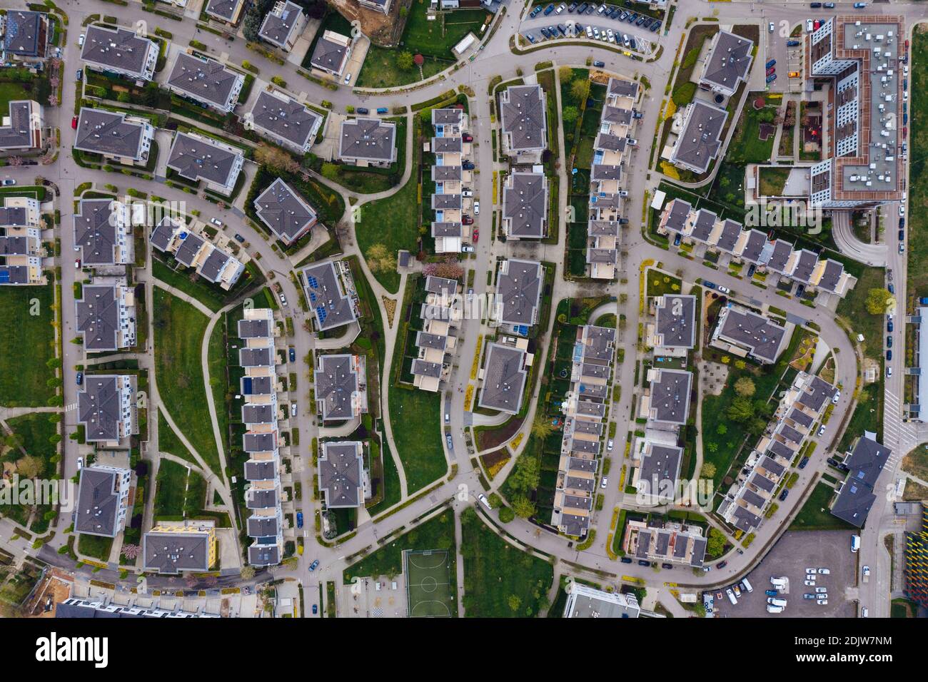 An aerial shot of a residential complex at daytime Stock Photo - Alamy